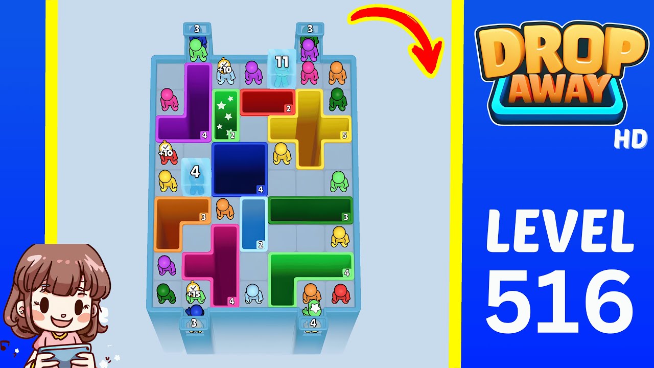 Drop Away Level 516 Solution Walkthrough