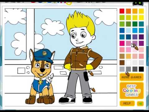Psi patrol kolorowanka gra | nick jr games Paw Patrol coloring book 2017