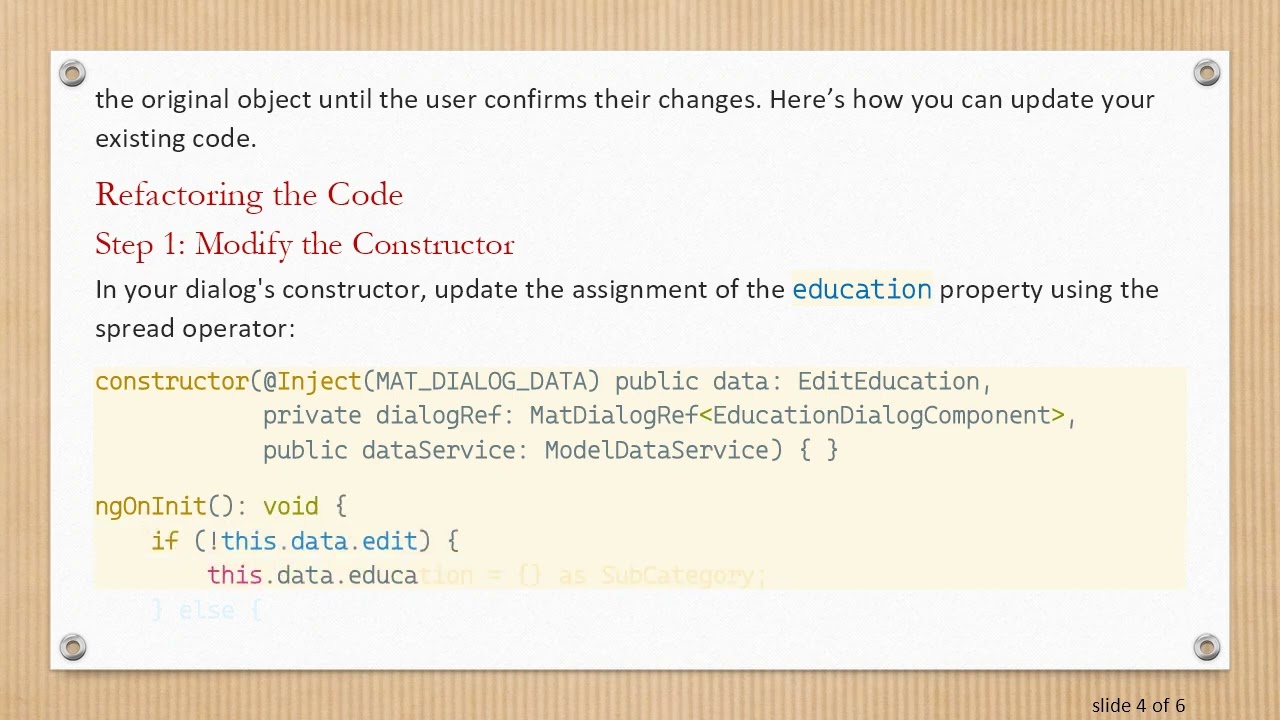 Resolving Angular Dialog Data Overwriting Issues