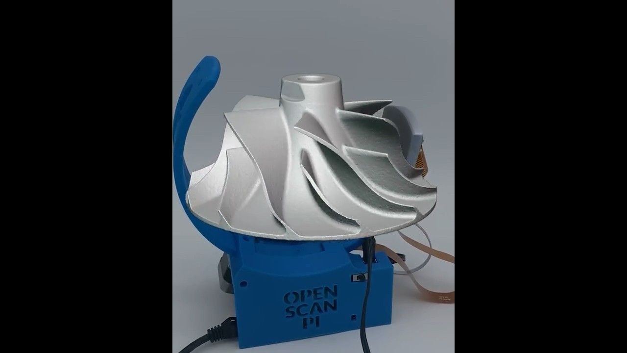 OpenScan Mini - 3D Scanning a compressor wheel #3dprinting #3dprinted #3dscanning  #maker