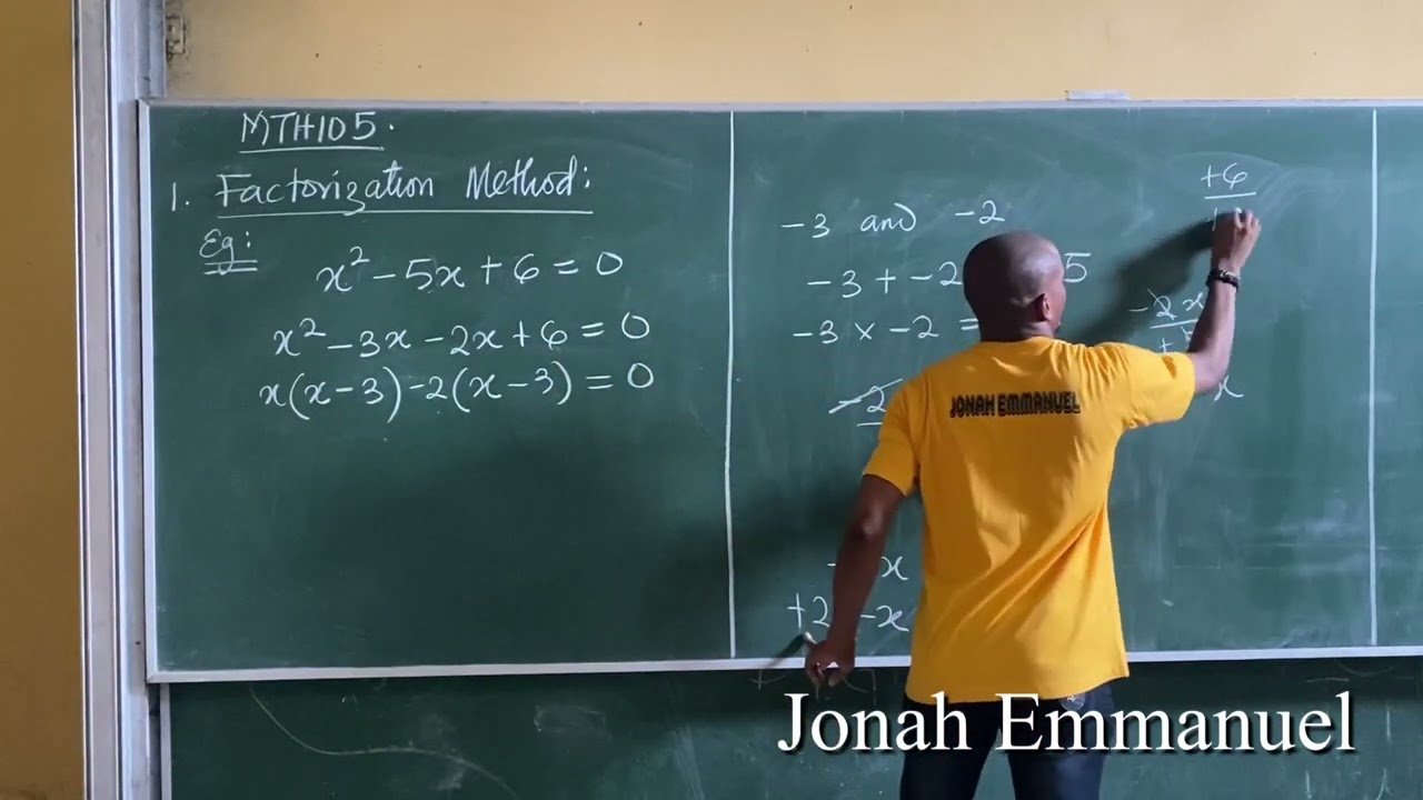 Quadratic Equations 1 - Methods and Examples