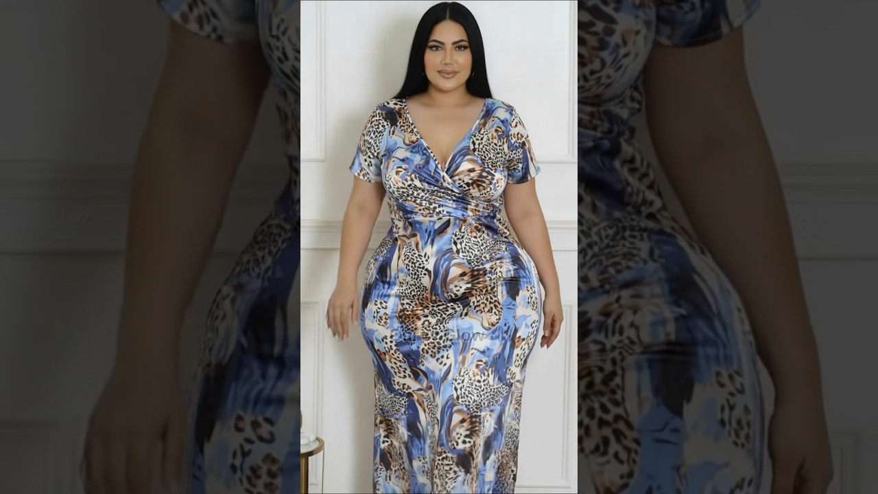 Plus Size Annika Classic Animal Print Midi Dress