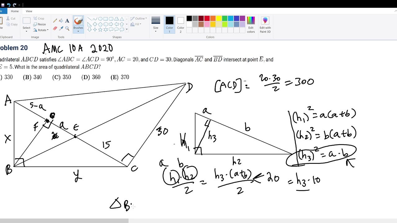 AMC 10A 2020 Problem 20