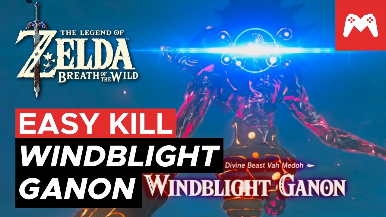 WINDBLIGHT GANON EASY KILL! How to kill Divine Beast Vah Medoh | Breath of the Wild