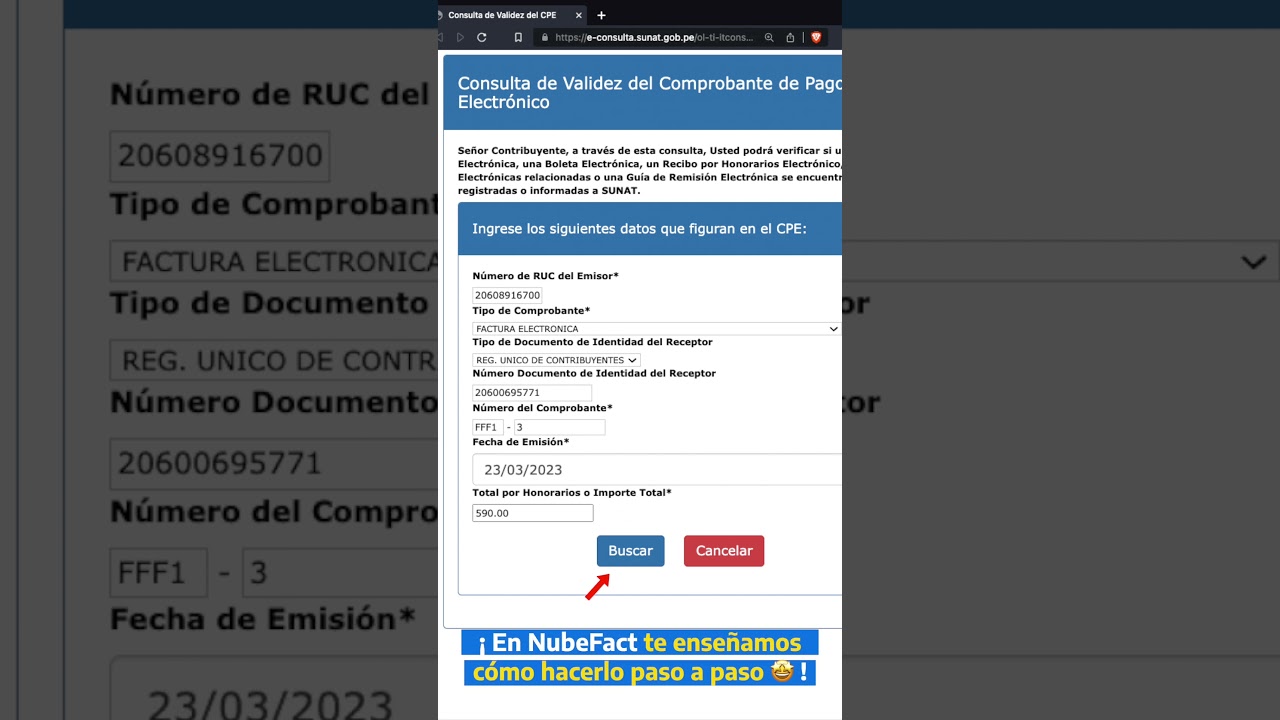 Verifica la validez de tus comprobantes de pago