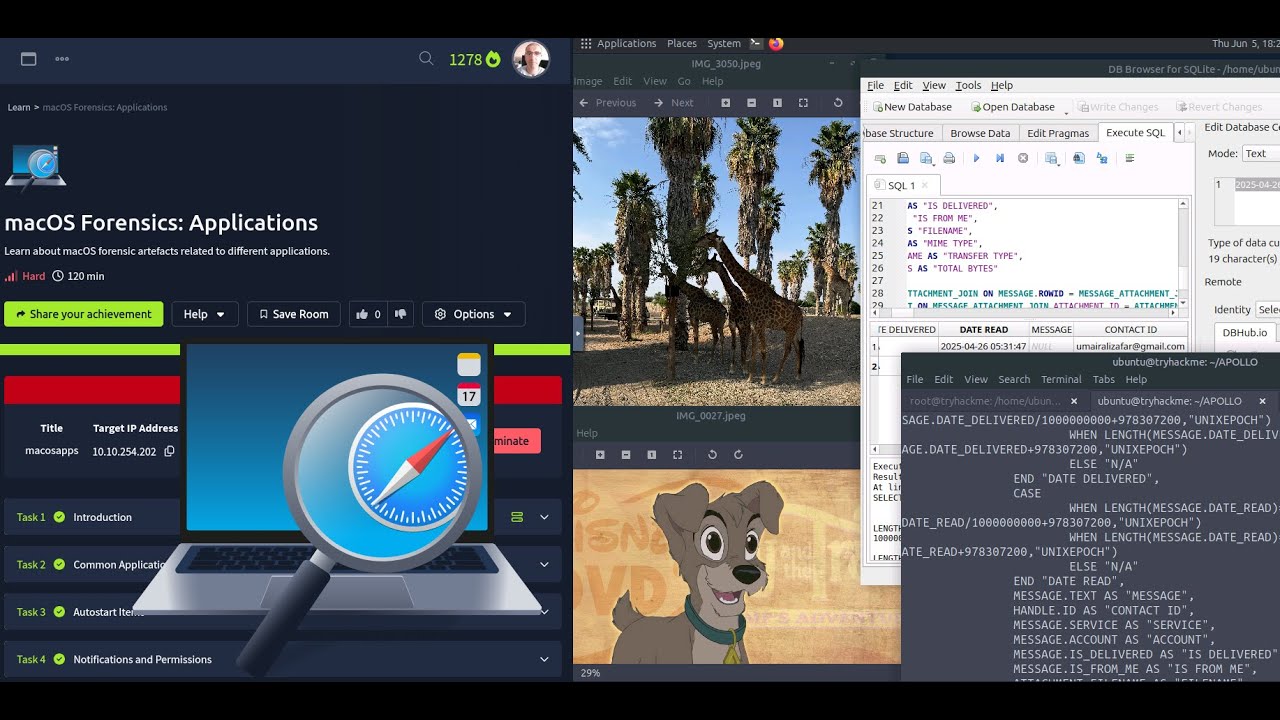 macOS Forensics: Applications | TryHackMe | Uncover Application Artifacts