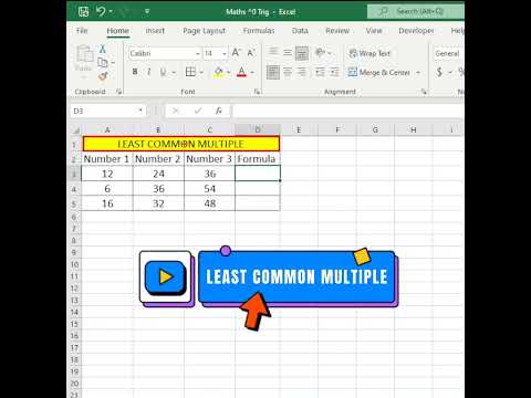 LCM IN EXCEL !!! ๐ฅ๐ฑ๐ฅ