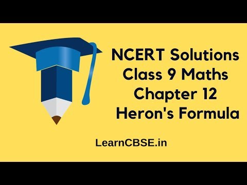NCERT Solutions Class 9th Maths: Chapter 12 Herons Formula Ex 12.1 Q 1 ...