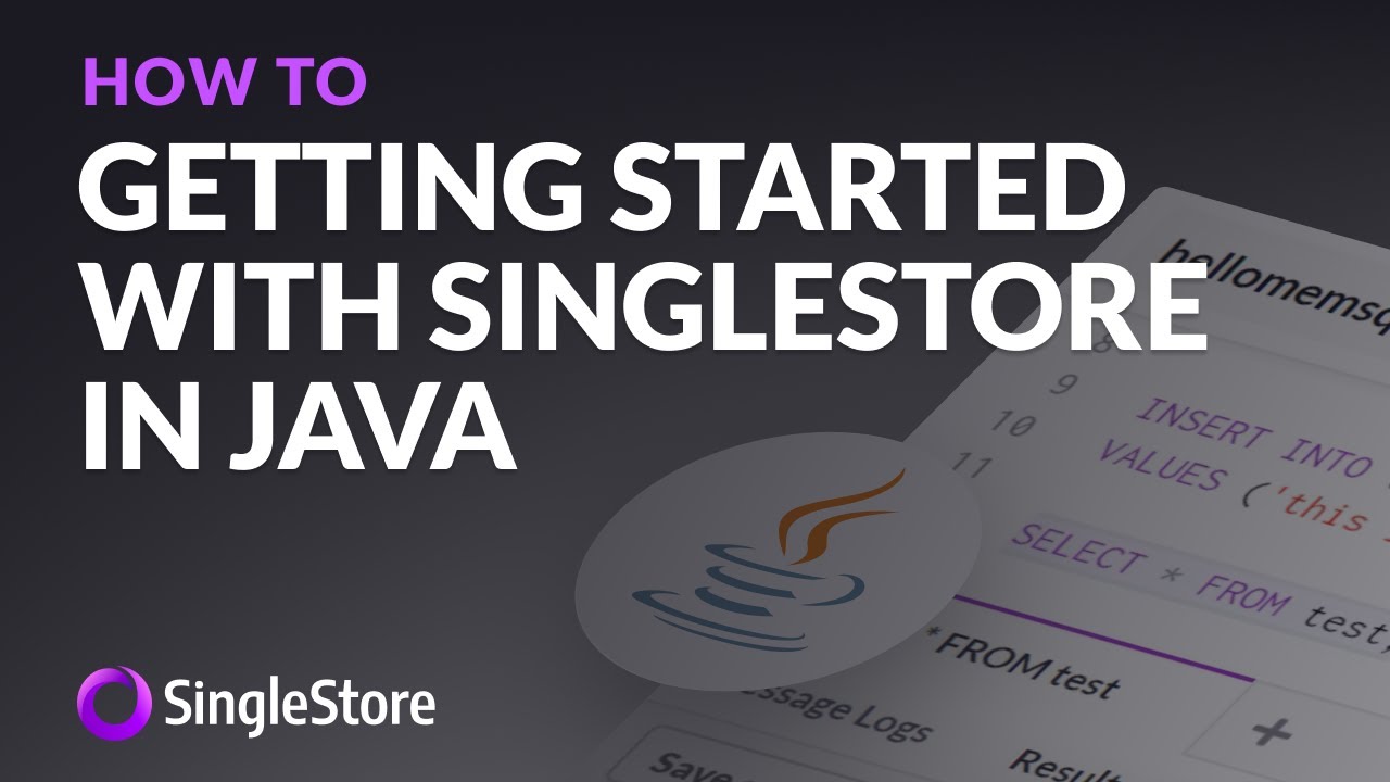 Get started with #SingleStore in #Java
