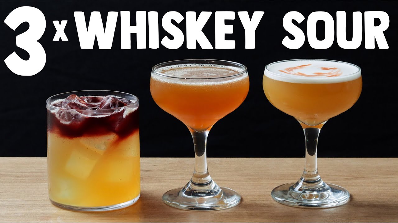 3 x simple WHISKEY SOUR variations!