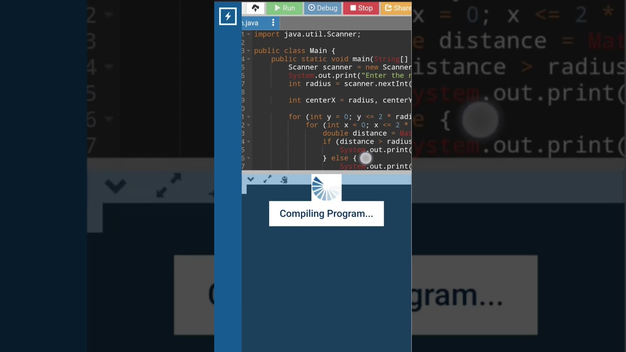 Print Circle pattern using Java | #shorts #ytshorts