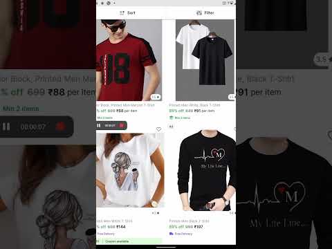 Men s tshirt for boys under ₹160 shopsy app#shopsy #tshirt #reels #meesho #virls