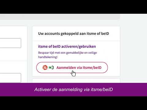 Itsme/beID activeren na mijn registratie via e-mail en wachtwoord