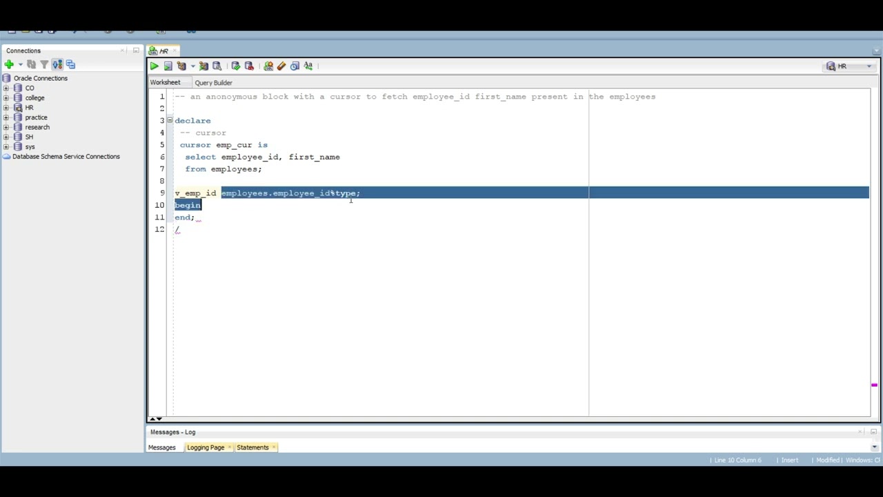 PLSQL cursor tutorial #overflowstackdeveloper #plsql #plsqldeveloper #oracle #oracledba #sql