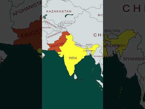 india and pakistan map#shorts #map #worldmaps #country #history