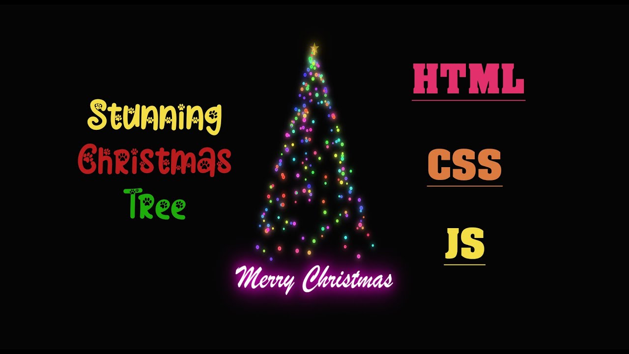 How to create a Christmas Tree using  HTML, CSS and JavaScript tutorial | Christmas tree tutorial