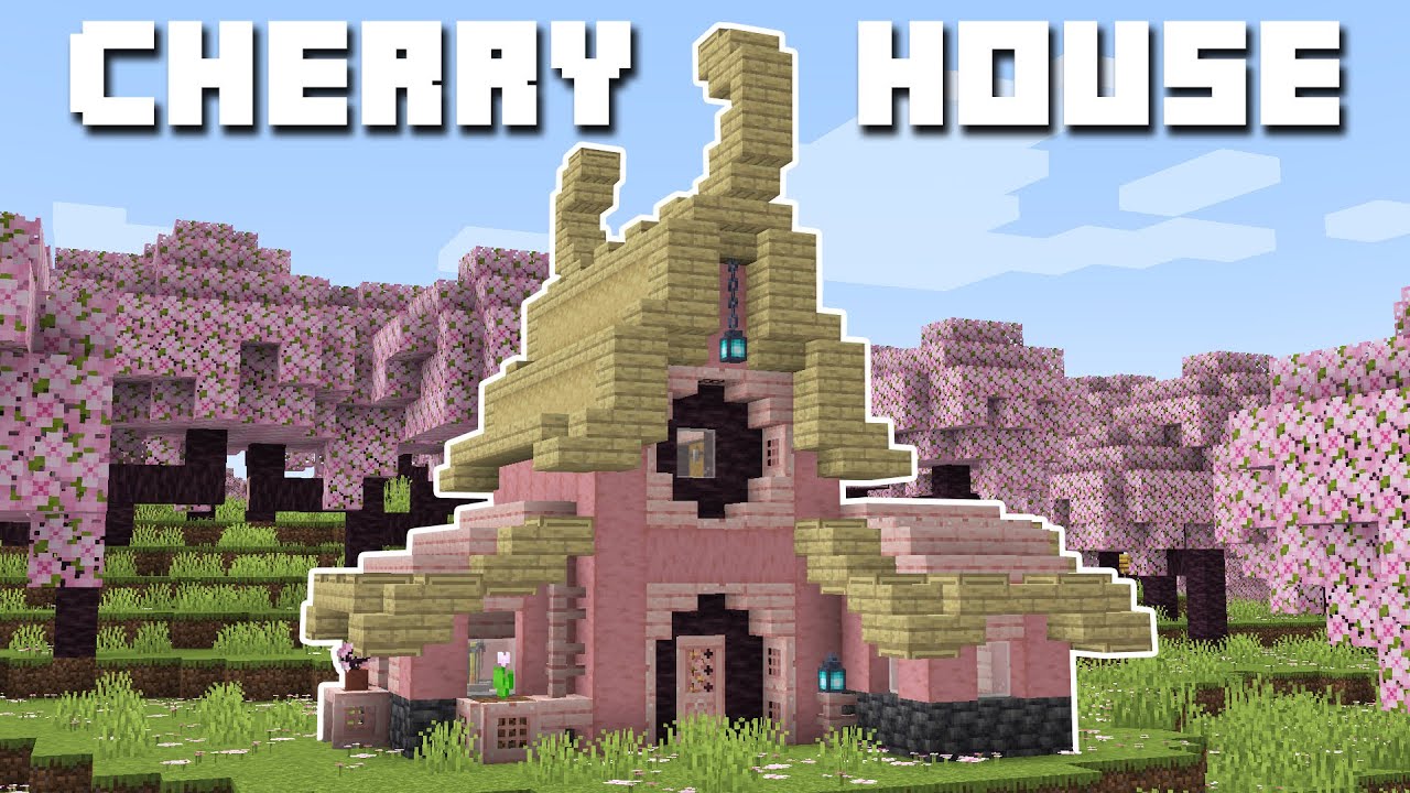 Minecraft 1.20 - Cherry Wood House Tutorial (How to Build) - Minecraft ...