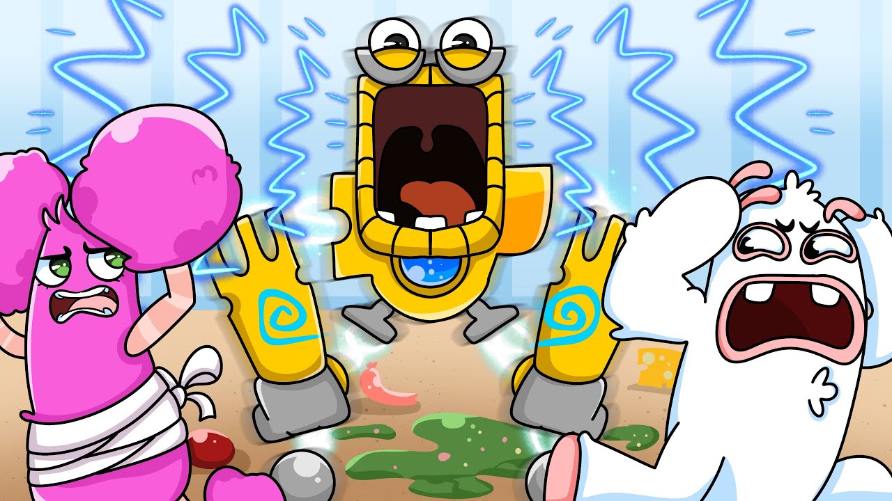 Wubbox Breaking the Peace Mammott & POM POM - My Singing Monsters Animation