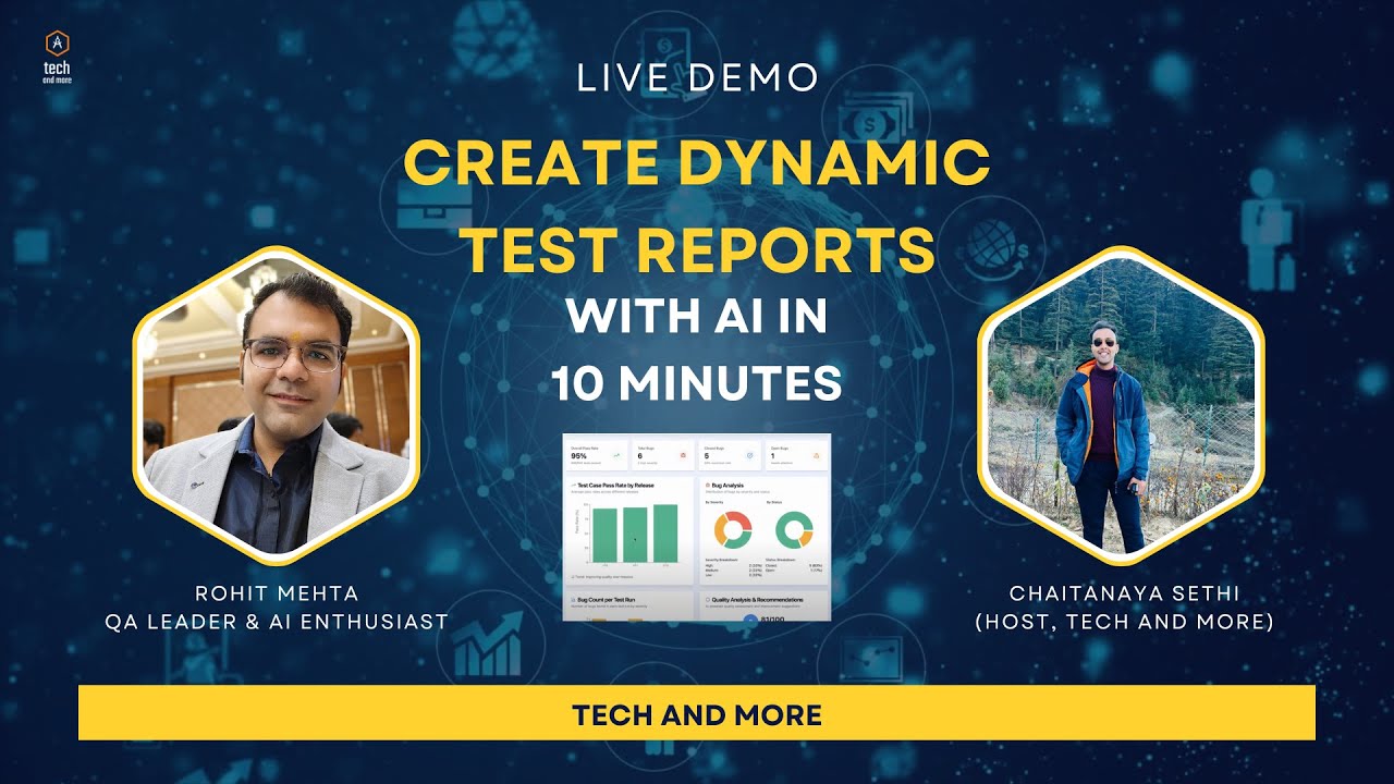 Create Dynamic Test Reports with AI | Live Demo with QA Leader Rohit Mehta | AI in Testing #tech