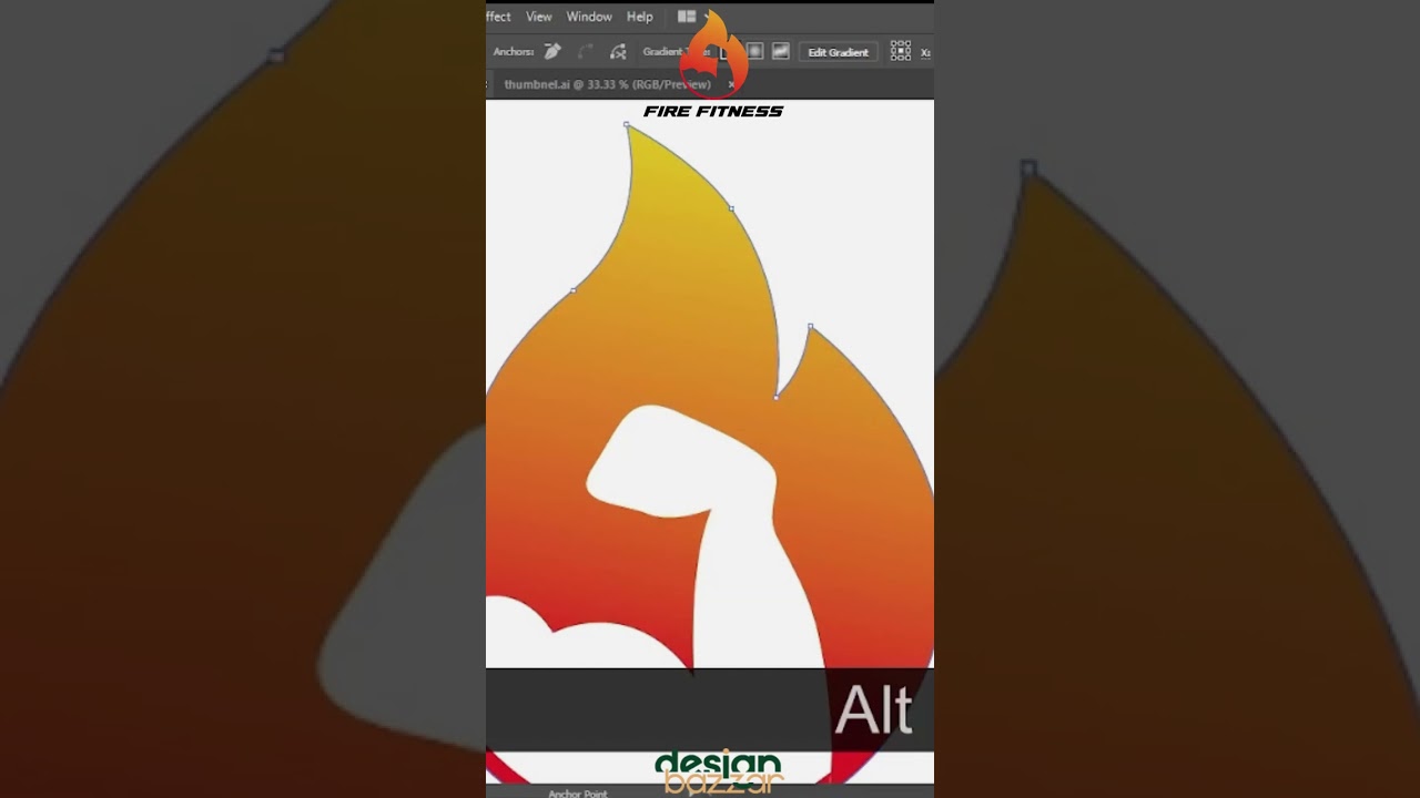 gym logo design tutorial shorts | adobe illustrator tutorial | designbazzar