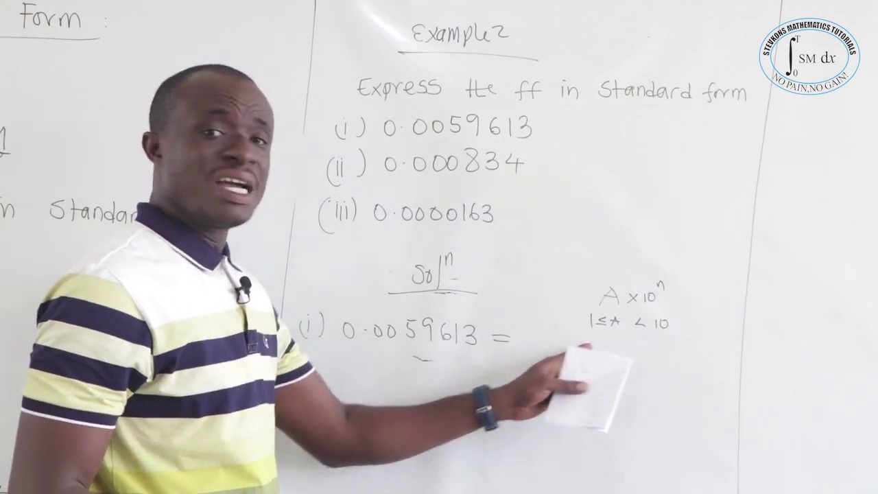 STANDARD FORM - CORE /GENERAL MATHS - SHS1