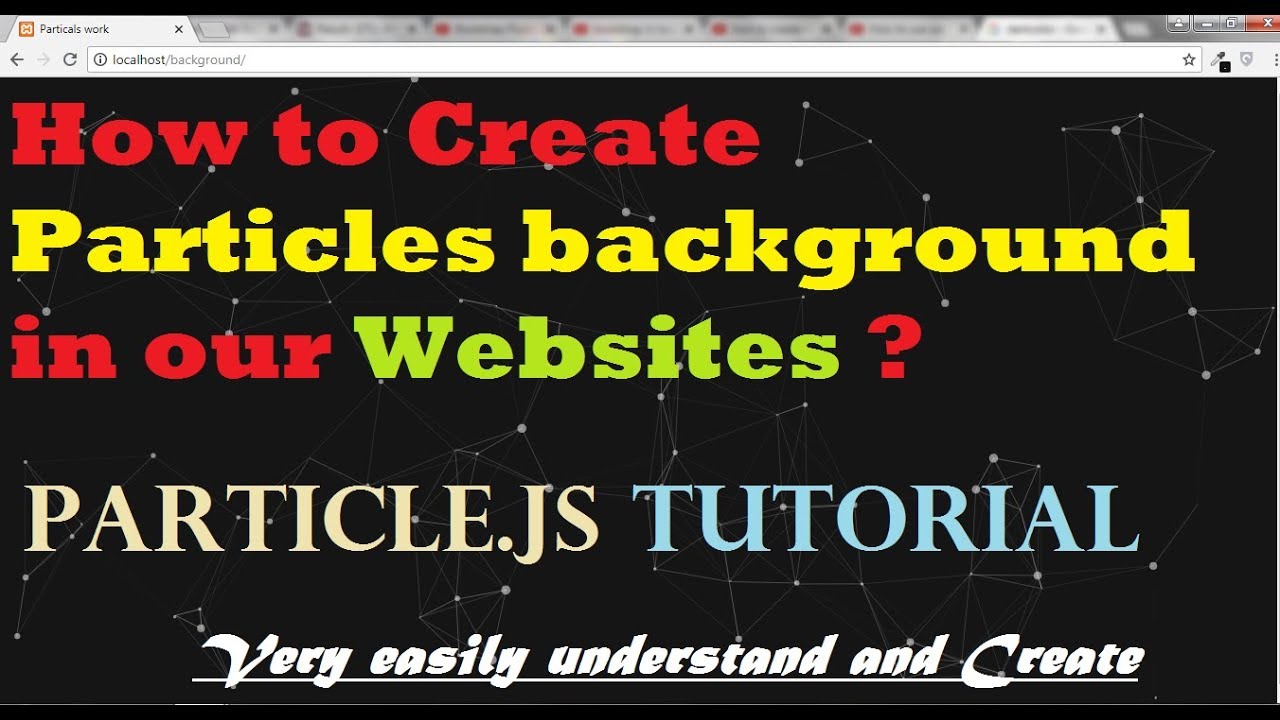 Particles.js || How to use particles.js as background || Make beautiful background for our Websites
