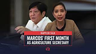 What Marcos did in first month as agriculture chief