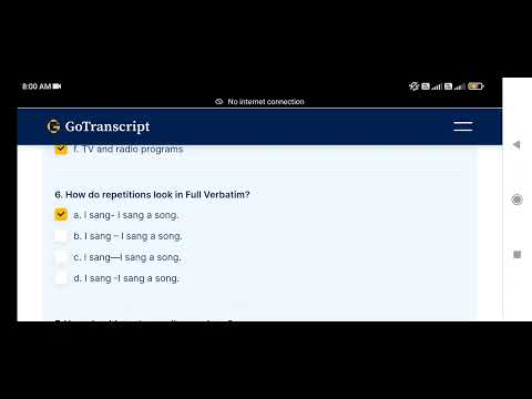 How do repetitions look in Full Verbatim? GoTranscript