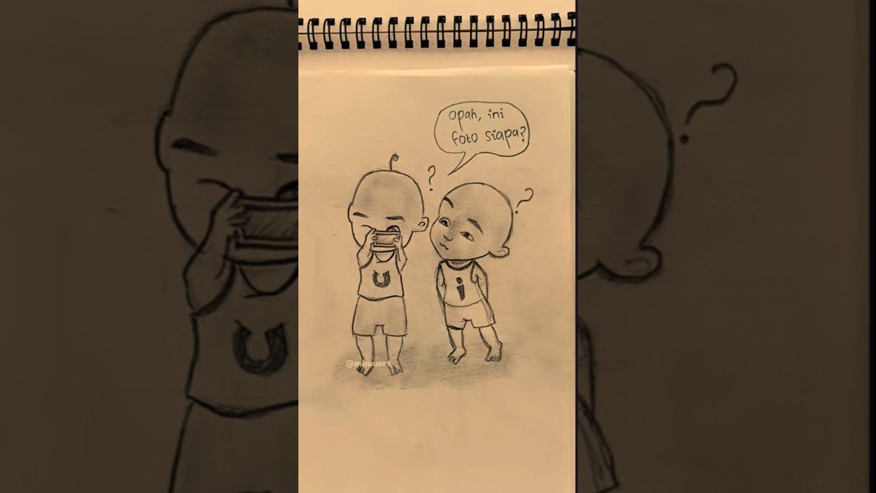 Opah dan tok dalang waktu muda #fanart #upinipin #drawing #seni #art #sketch #sketchbook