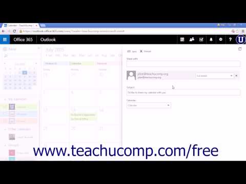 Outlook Web App Tutorial Sharing Calendars 2015 Microsoft Training