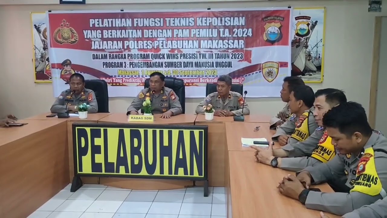 Pelatihan Fungsi Tekhnis Binmas Polres Pelabuhan Makassar