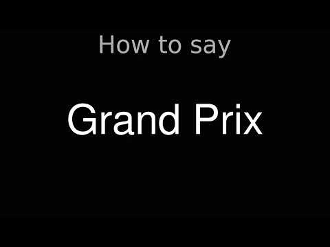 How to Pronounce correctly Grand Prix (Movie)