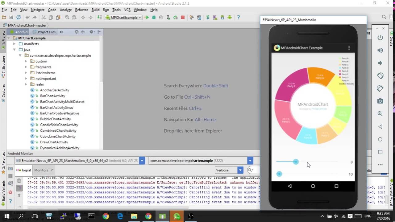 MPAndroidChart, a powerful Android chart view / graph view library.