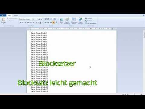 Blocksatz leicht gemacht mit dem Blocksetzer
