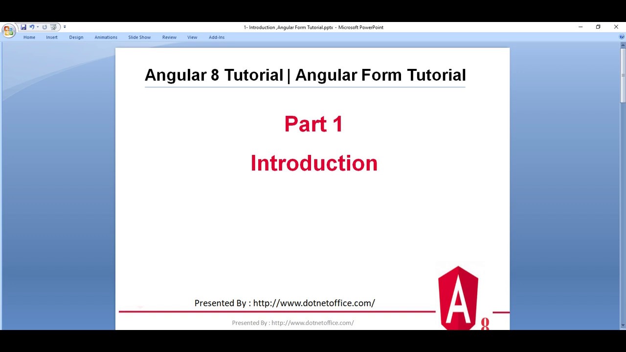 Part-1:  Introduction | Angular Forms Tutorial | Angular 8/12  Tutorial