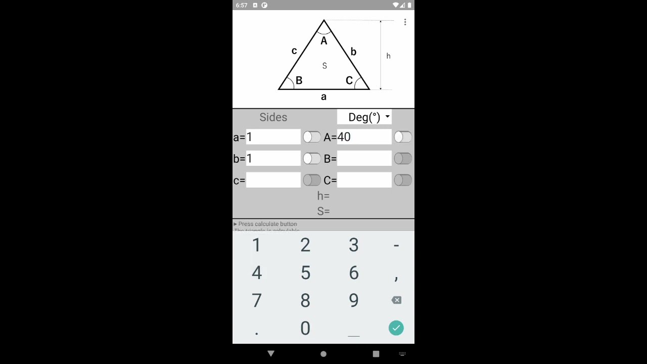 Triangle calculator promotion