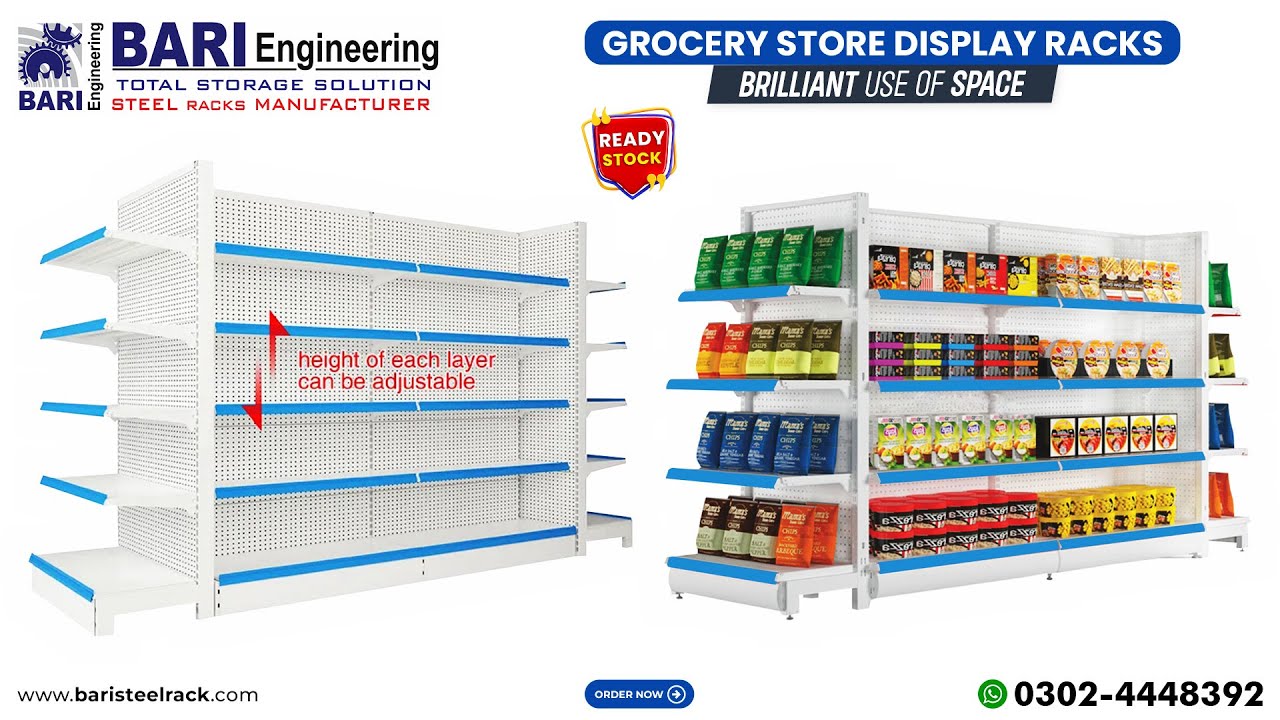 Grocery Store Racks in Lahore | #grocerystoreracks #supermarketracks #martshopracks #racks