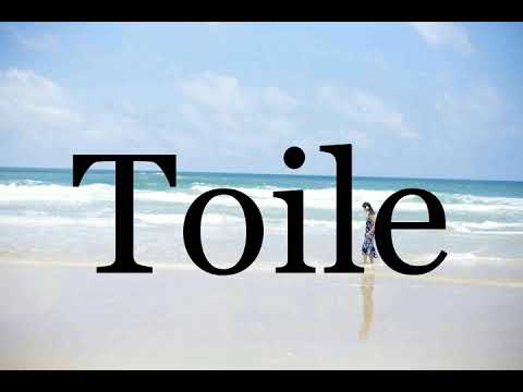 How To Pronounce Toile🌈🌈🌈🌈🌈🌈Pronunciation Of Toile