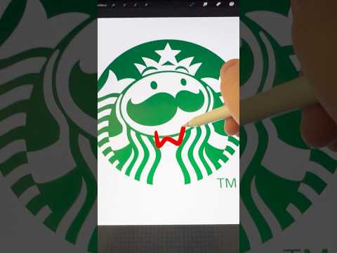 Combining the Starbucks and Pringles logos! #logos #logodesign #mashup #starbucks #pringles #shorts