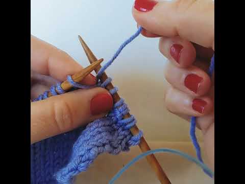 K, YO, K increase in knitting