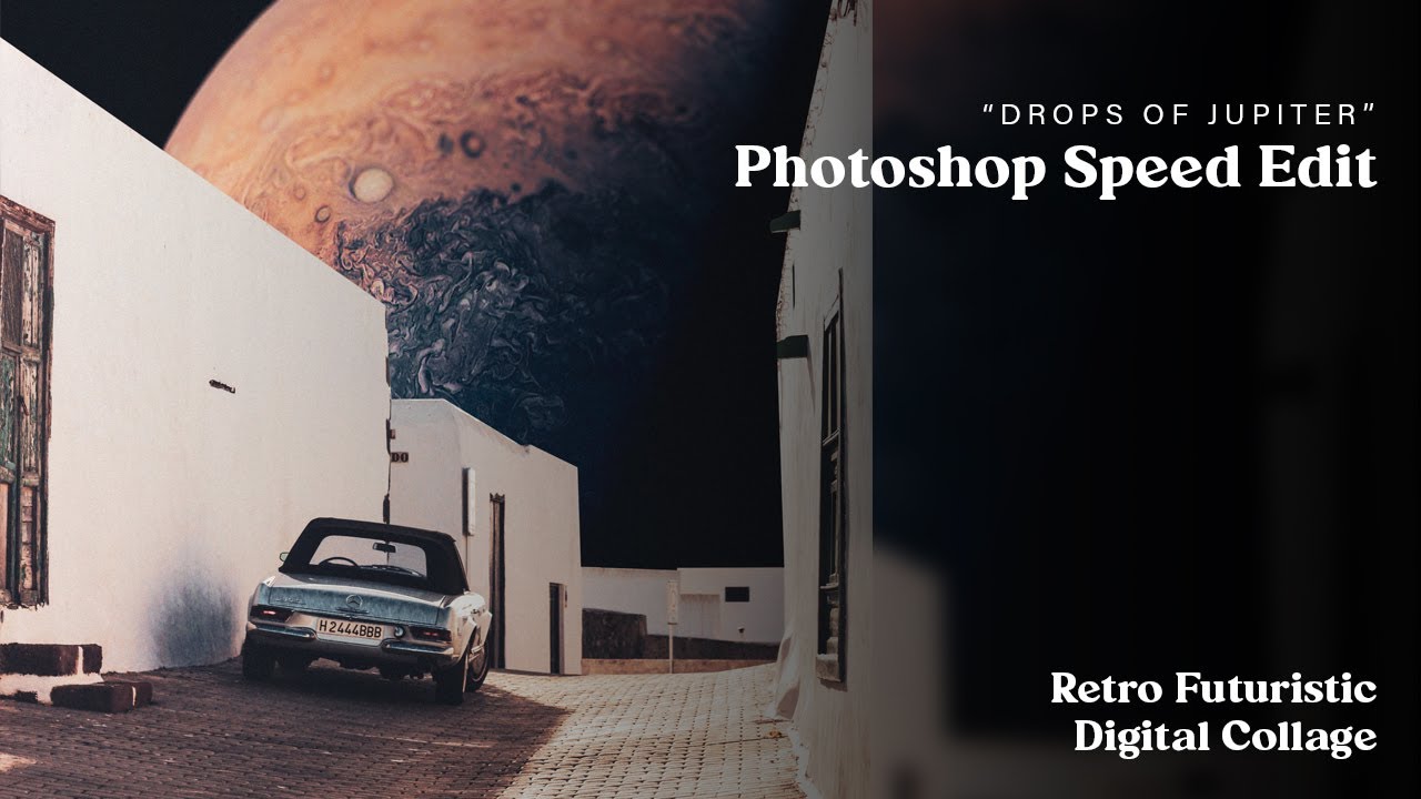 Retro Futuristic Digital Collage - Photoshop Speed Edit: 
