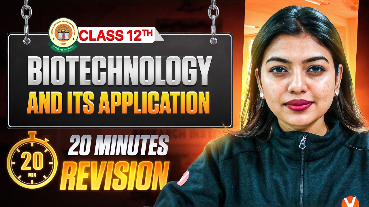 Biotechnology and its Application in Just 20 Minutes | Class 12 | Gopika Ma'am | V NEET Tamil Nadu