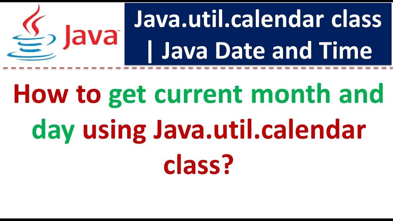 How to get current month and day using Java.util.calendar class?