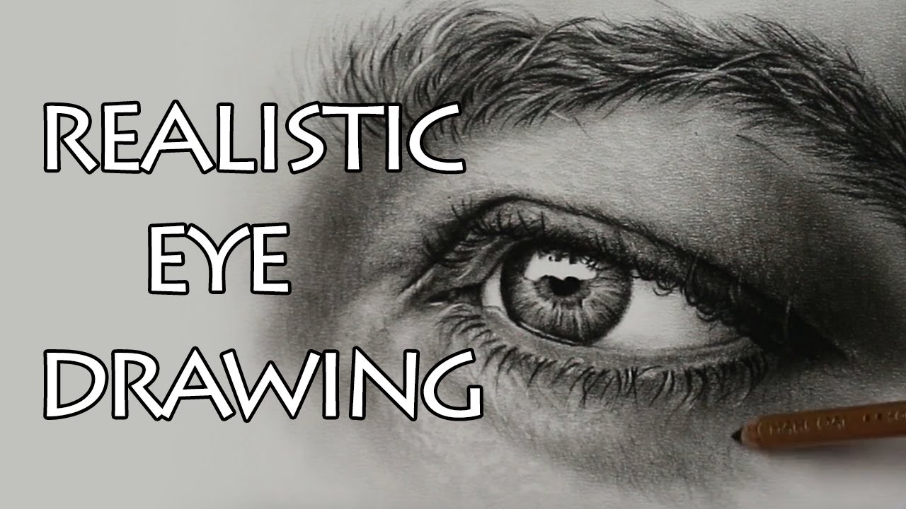 Realistic Charcoal Eye Drawing - Long version