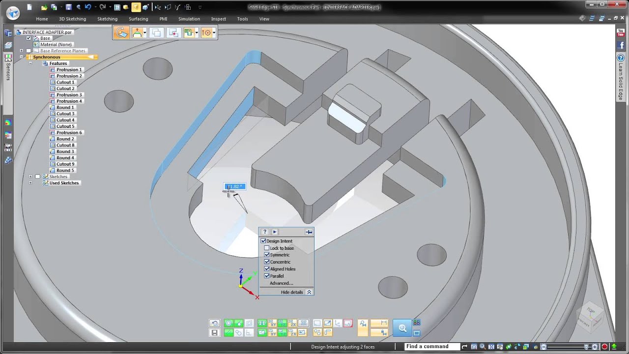 Solid Edge ST8 Synchronous Design Intent