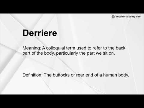 Derriere Meaning