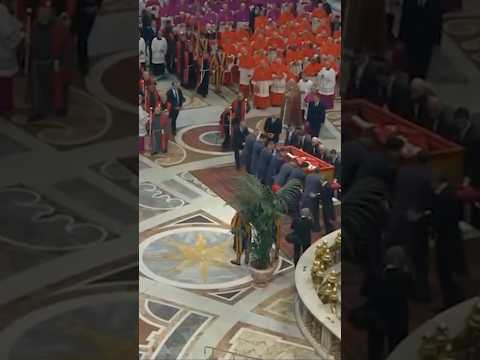 Pope Francis enters St. Peter's Basilica for the last time.