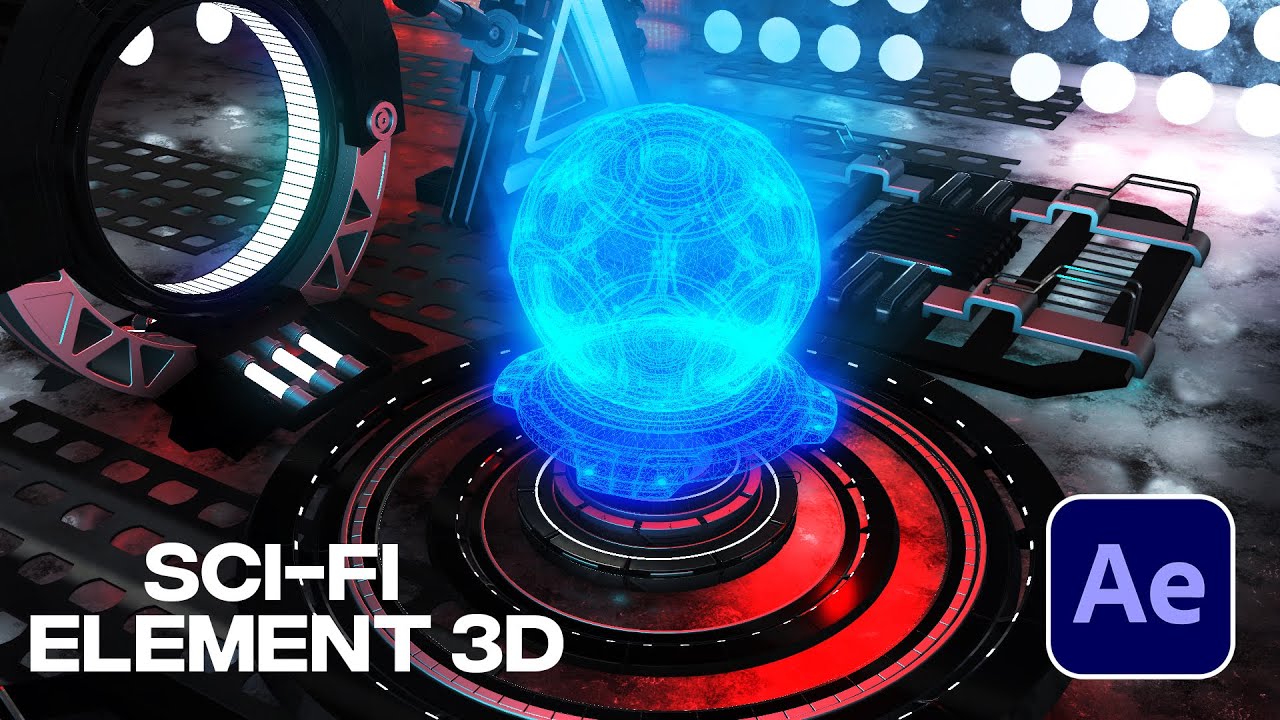 After Effects Tutorial - How To Make Sci-Fi Scene | After Effect Element 3D Tutorial