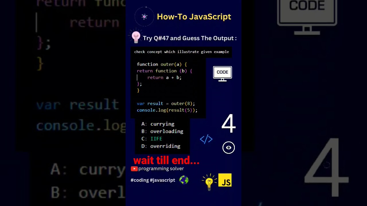 How To Code JavaScript Q#47, Try Solve & Guess The Output #shorts #coding #programming #javascript