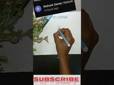 RISHANK name logo design π₯ comment your name PlZ guys #shortvideo #viral